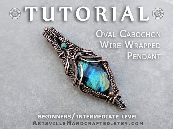 Copper Wire Wrapped Pendant Tutorials by ArtsvilleHandcrafted / The ...