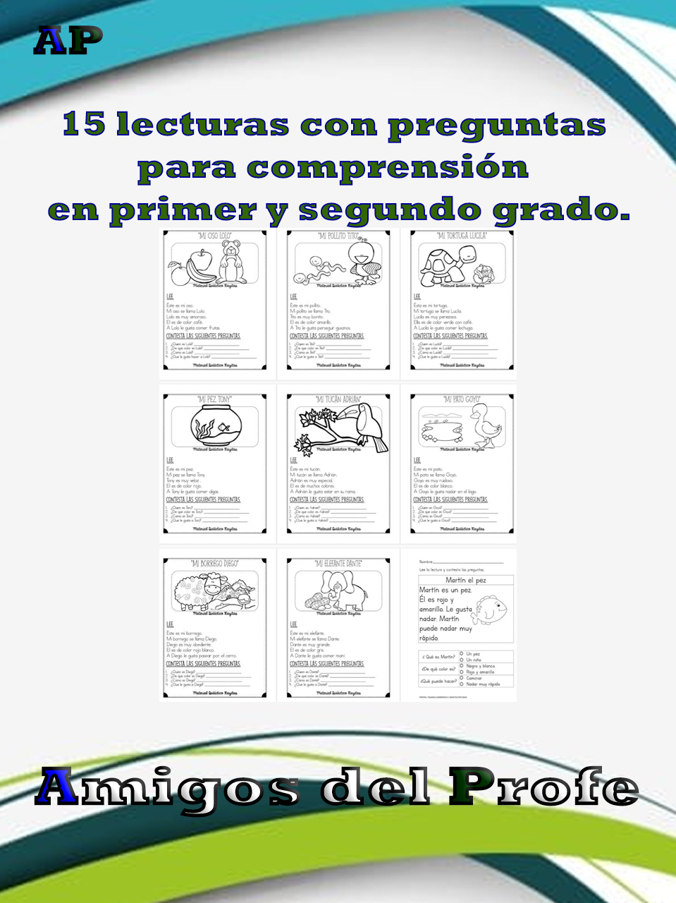 AMIGOS DEL PROFE: 15 lecturas con preguntas para comprensión en primer ...