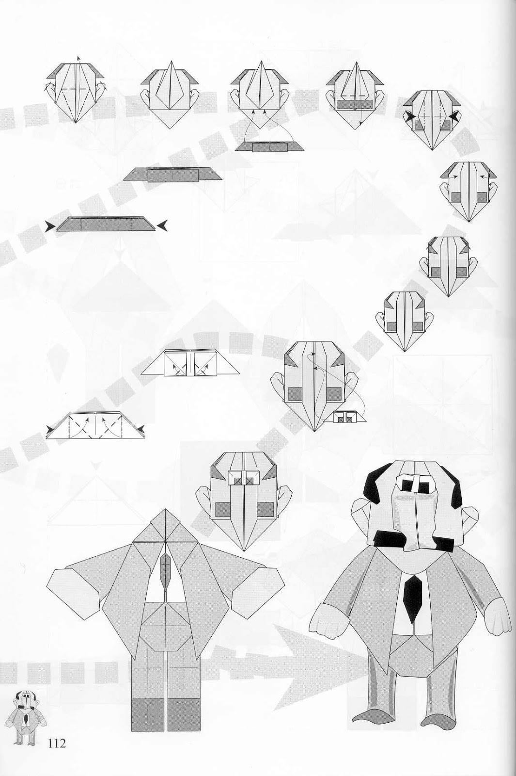 Origami Cartoon 3-Halle - Ruby Book Origami