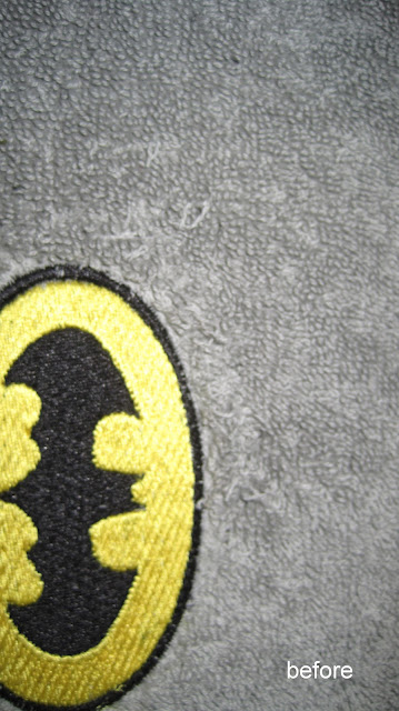 Whimsy Space: How to fix a snagged towel