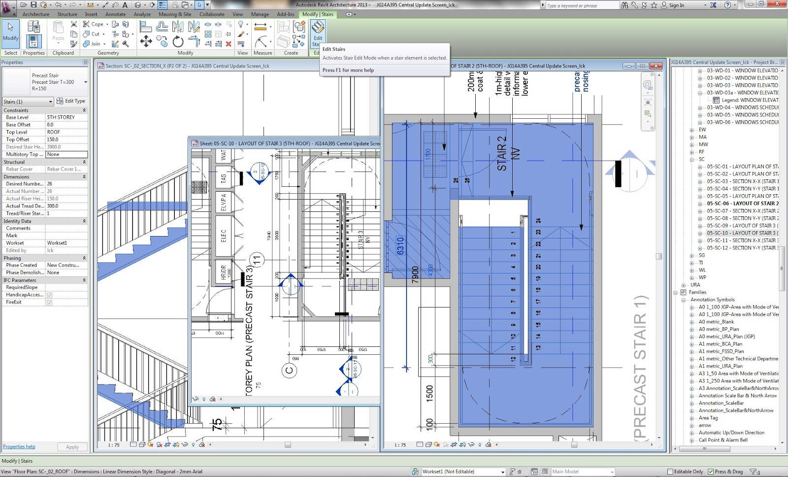 Tortilla Revit + ASX trading journal: How to add RC Kerb on Staircase ...