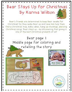 BEAR STAYS UP FOR CHRISTMAS BOOK CRAFT ~ Book Units by Lynn