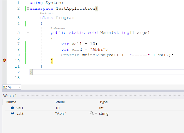Understanding of Var Keyword In c# | C#.NET,SQL Server and Microsoft Azure