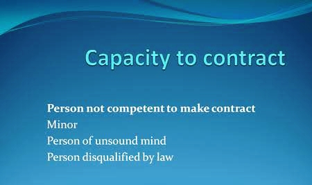 Capacity of Parties | Minor, Unsound Mind and disqualified Person with ...