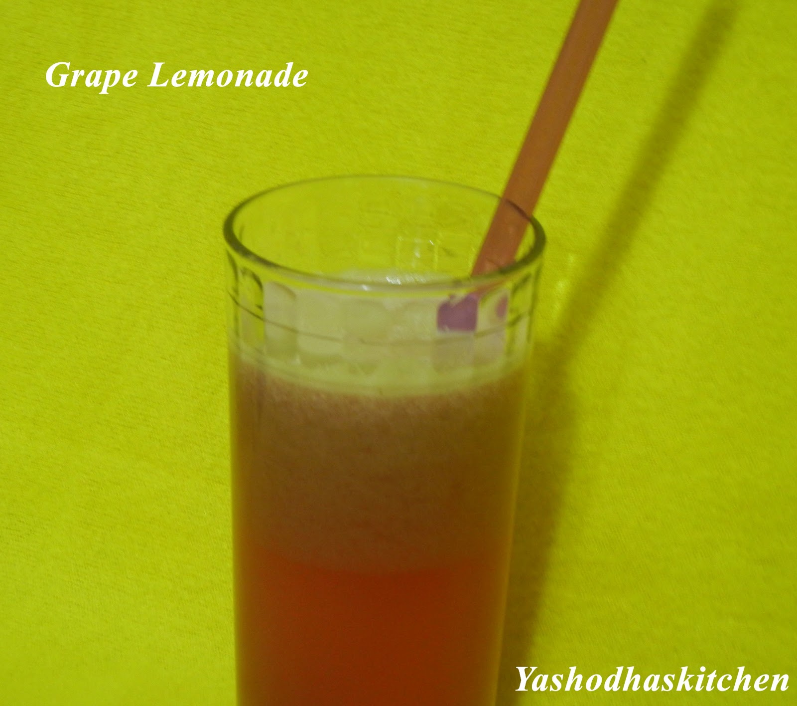Yashodha's kitchen: GRAPE LEMONADE
