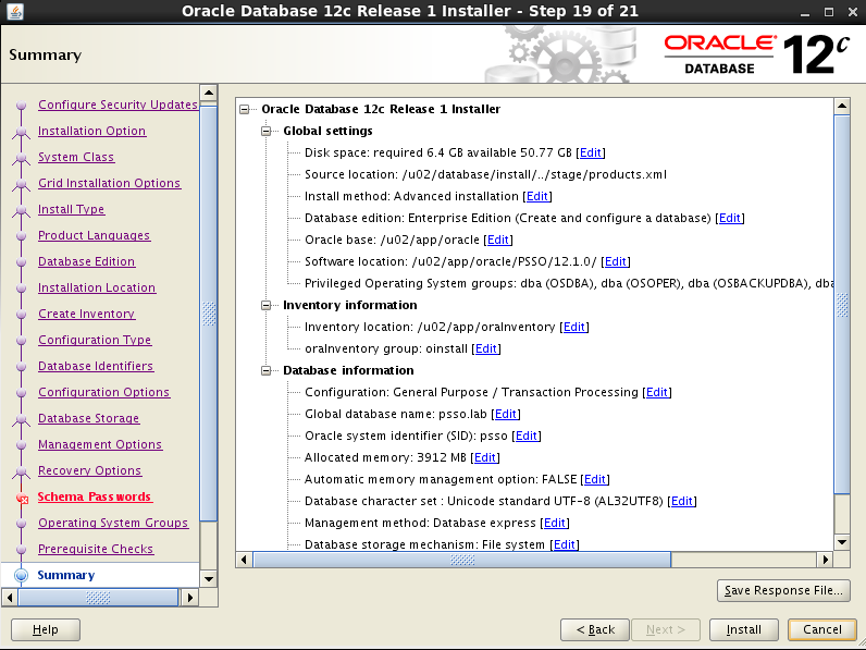 Installing and Creating Oracle Database 12c on OEL 6.4