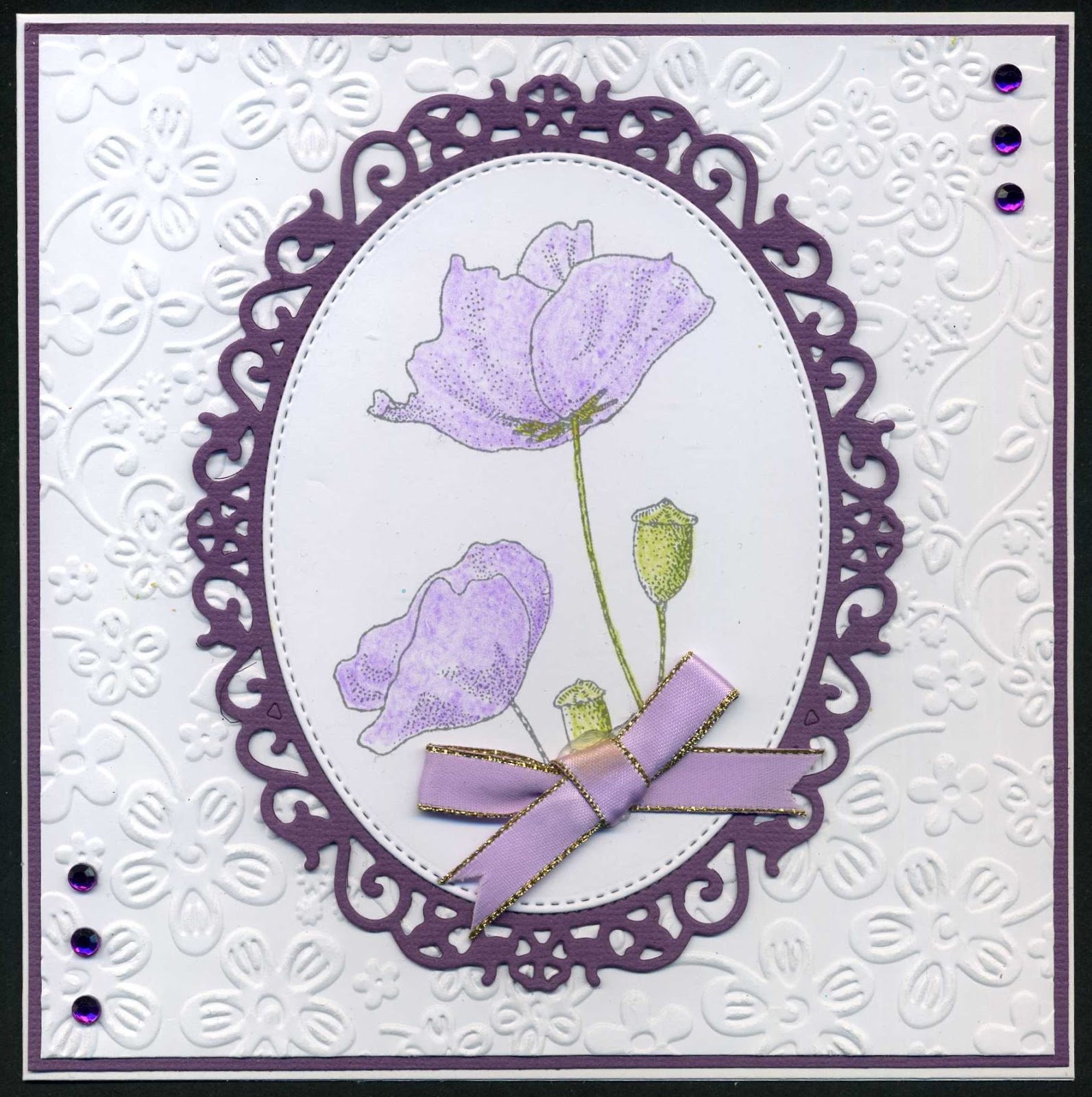 night time stamping: V is for Violet