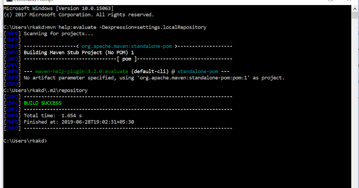 Creating or finding .M2 folder