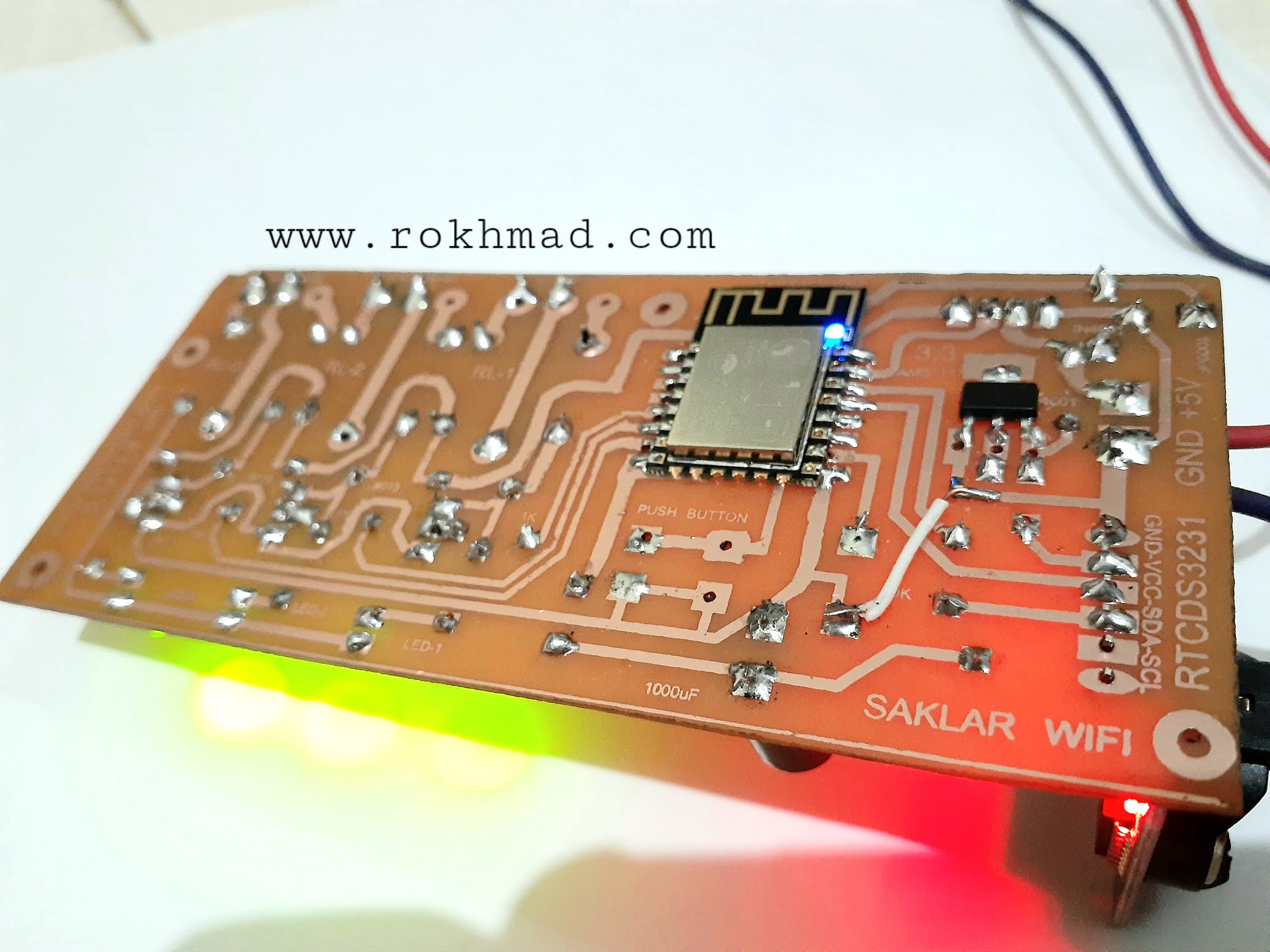 PCB RANGKAIAN TIMER TERPROGRAM, 3 CHANNEL, DENGAN CHIP ESP 8266, SET ...