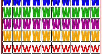 LETRA W PARA RECORTAR