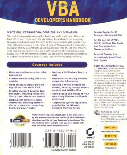 [Free ebook]VBA Developer's Handbook, 2nd Edition - KING OF EXCEL