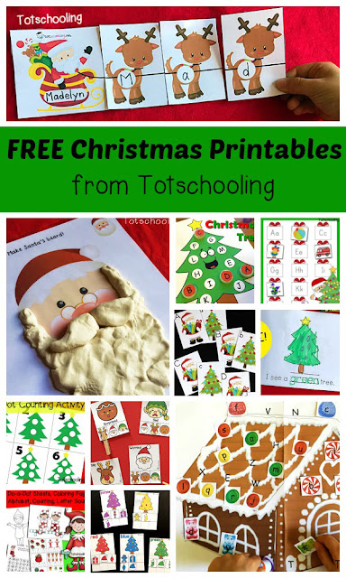 Santa Hat Alphabet Puzzles | Totschooling - Toddler, Preschool ...