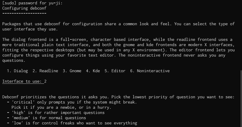 U Ch Debconf を Readline で使う人は Libterm Readline Gnu Perl を