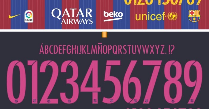Barcelona 2016-17 font