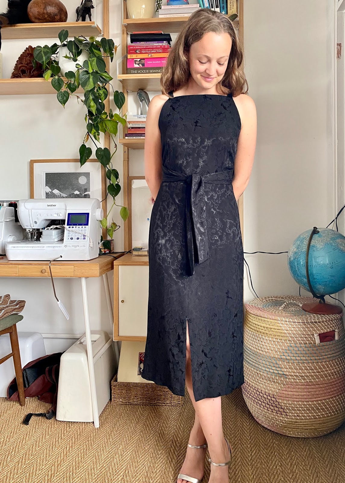 Diary of a Chain Stitcher : Black Lichen Jacquard Axis Dress