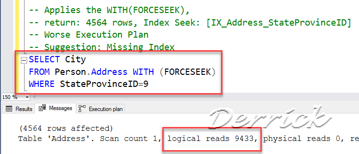 德瑞克：SQL Server 學習筆記: [SQL Server] Look at Execution Plan and index: use ...