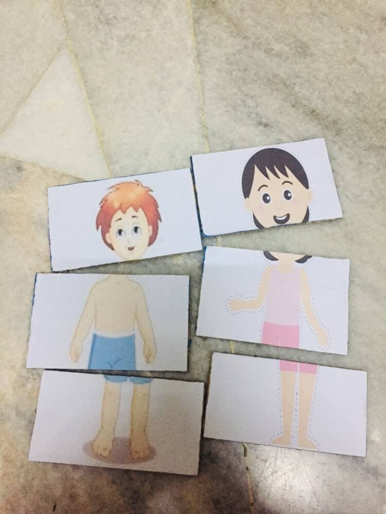 Taska Ummi Ida: Aktiviti : Menyusun Anggota Badan