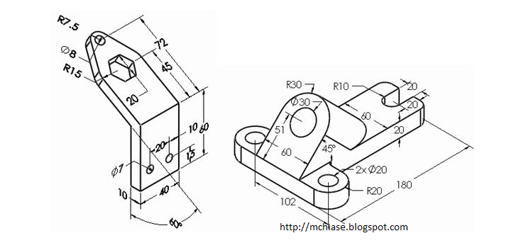 Bài tập vẽ 3d - autocad,inventer,solidwork... ~ MECHIASE24