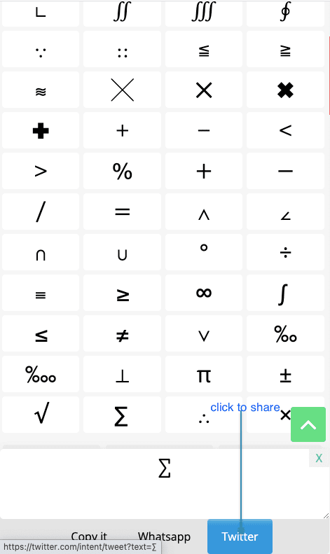 Math Symbols - Copy & Paste Online ∑ Math Symbols