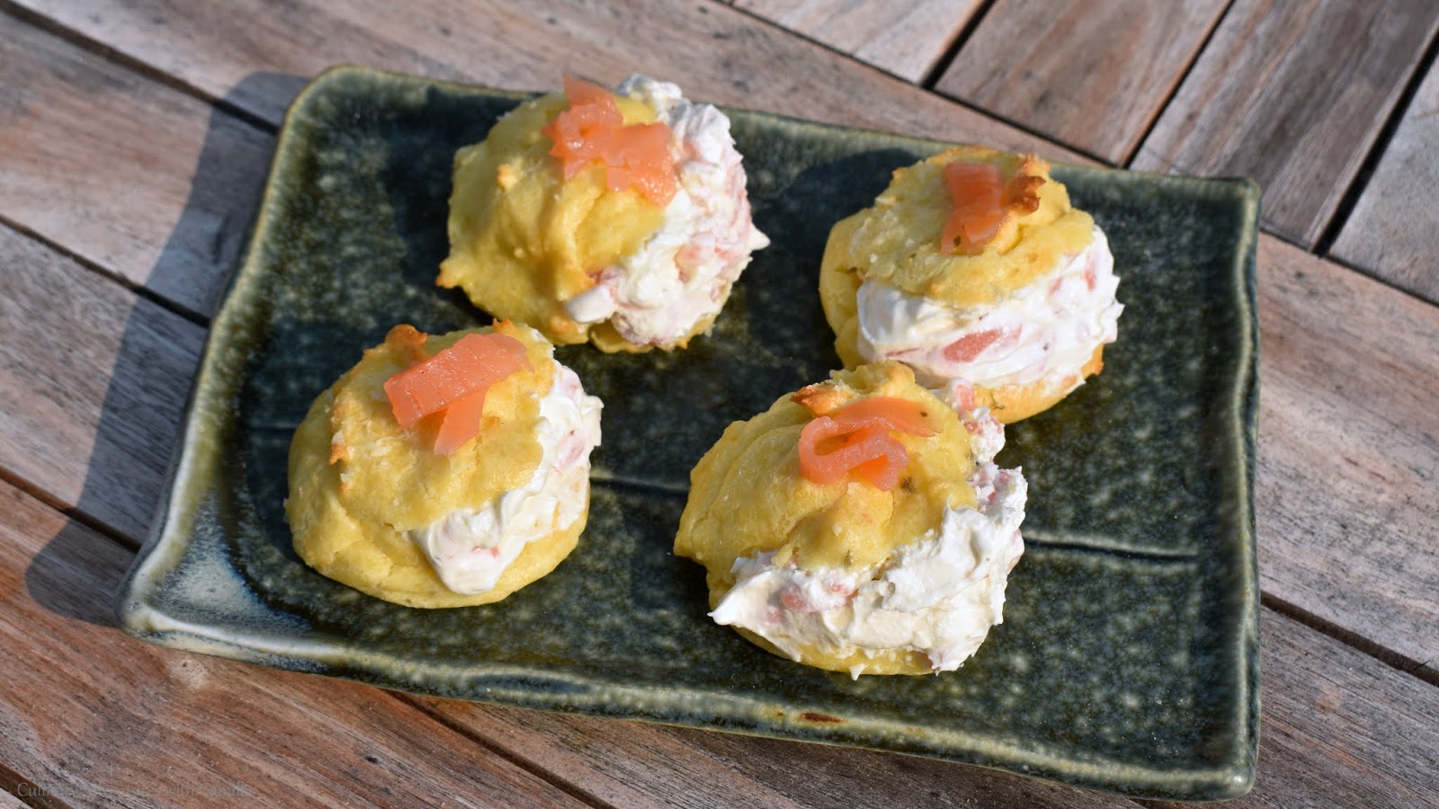 Gougères Stuffed with Smoked Salmon Mousse #FishFridayFoodies