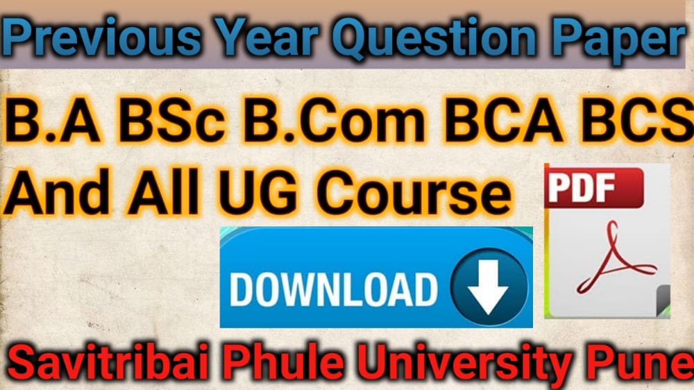SPPU Previous Year Question Paper PDF Download B.A BSc B.Com BCA - No ...