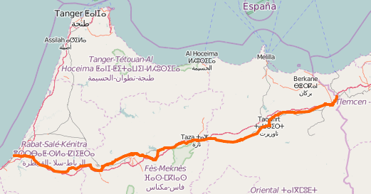 Route Nationale Numéro 6 (RN6 ou N6) - Maroc Maps