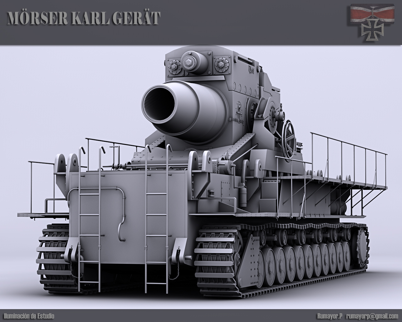 3D Infografías: MÖRSER KARL GERÄT