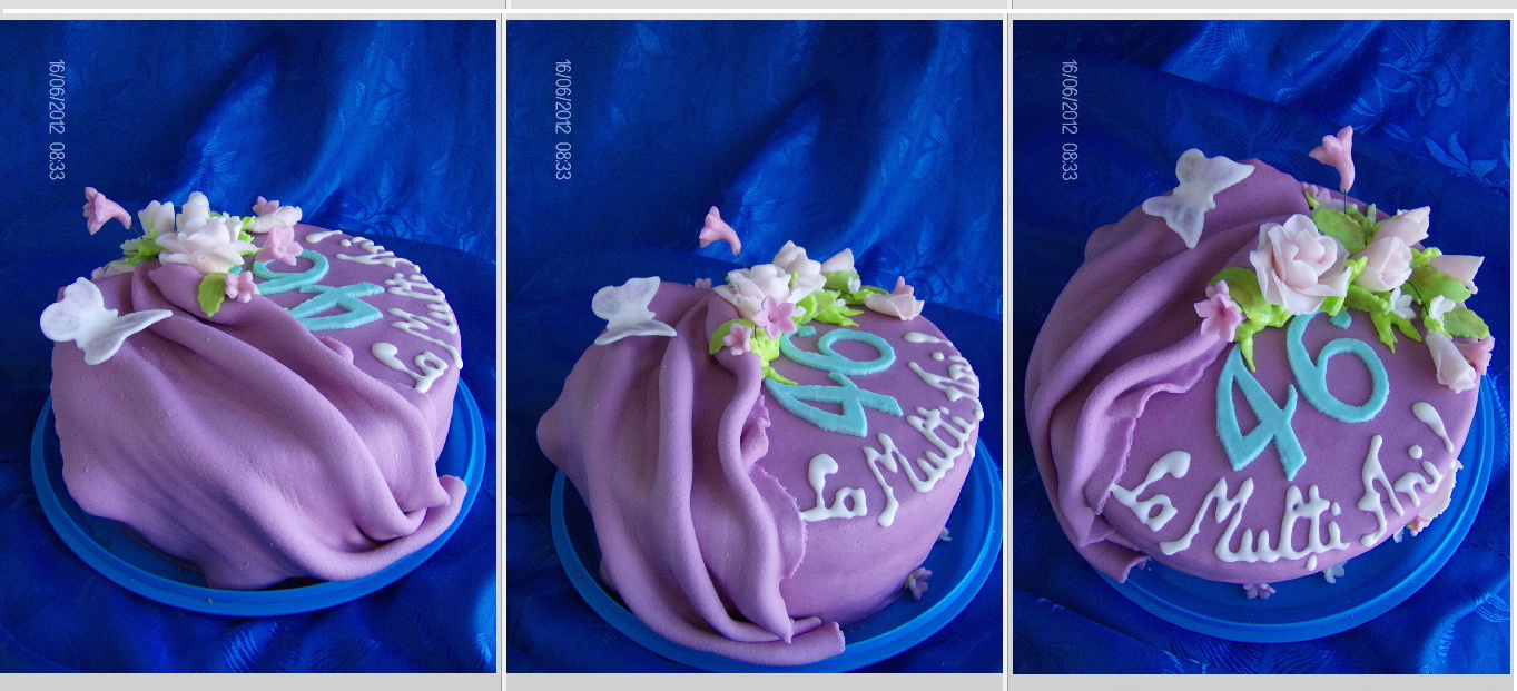 Bucatarim: Tort mov cu flori