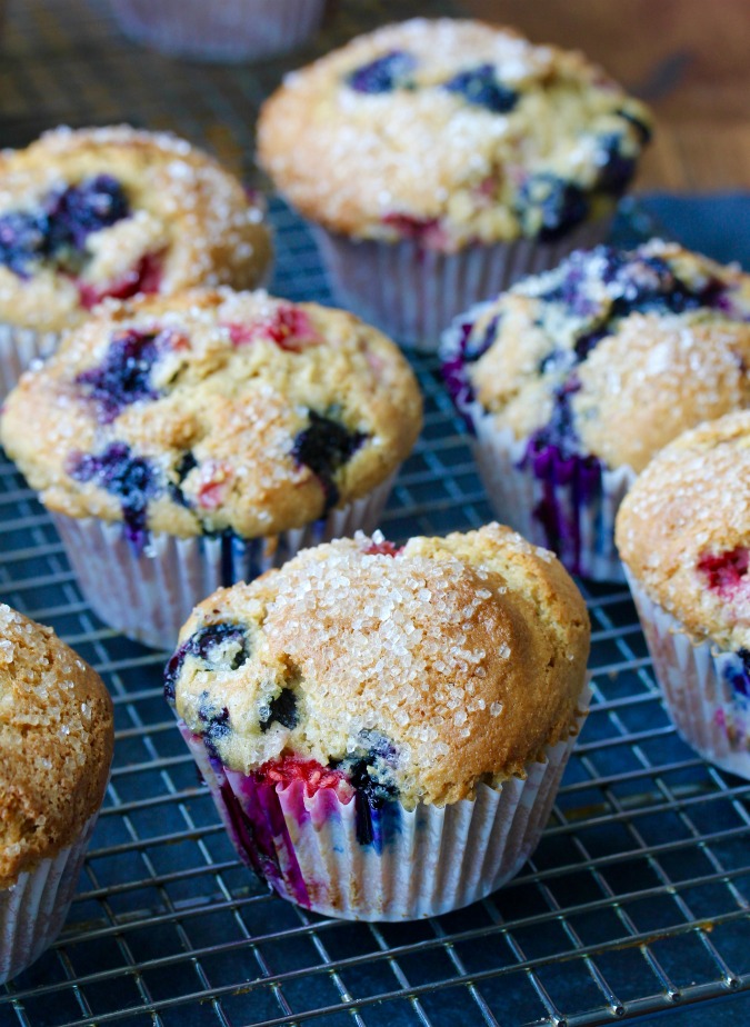 Sour Cream Muffins with Mixed Berries | Karen's Kitchen Stories