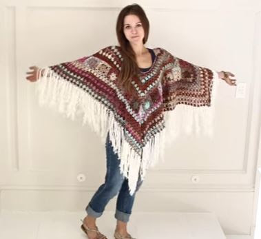 Ergahandmade: Crochet Boho Poncho + Free Pattern + Video Tutorial