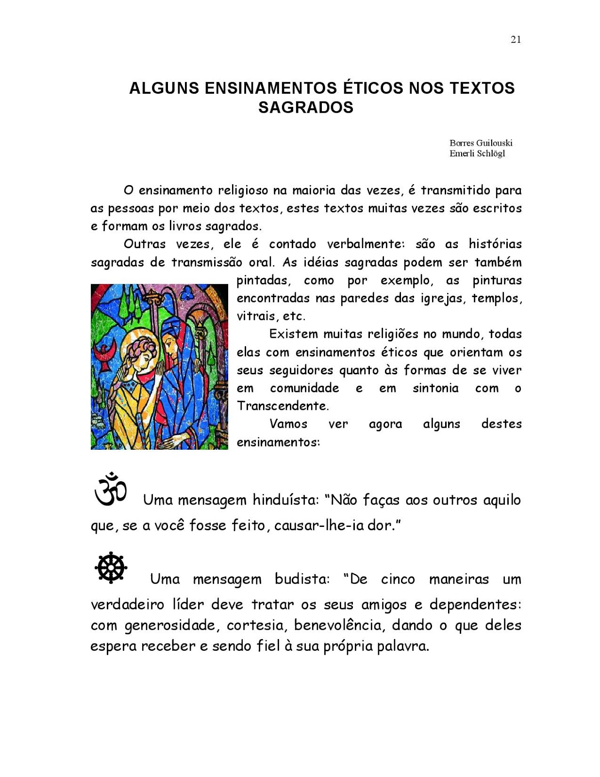 Textos De Ensino Religioso Com Interpretação E Gabarito 4 Ano - EDUCA