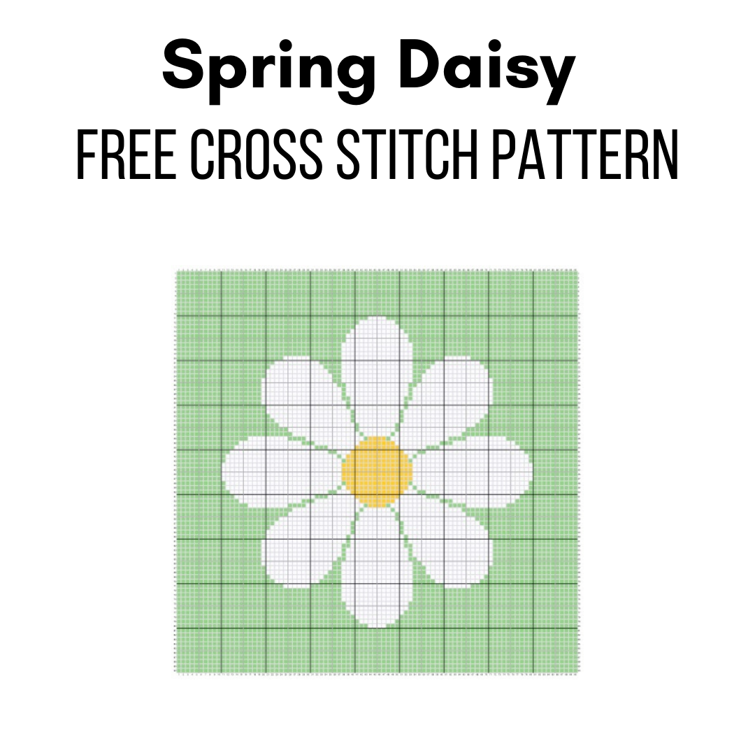 Spring Daisy - free cross stitch pattern |Keeping it Real