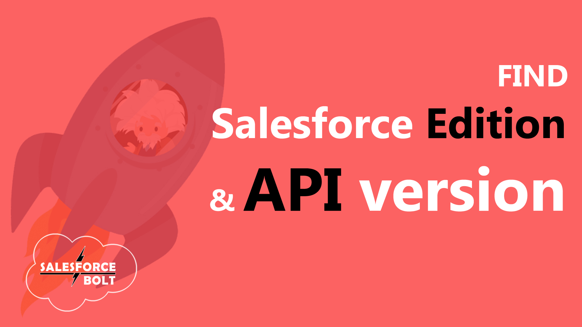 Find Salesforce Edition And Api Version Salesforce Lightning