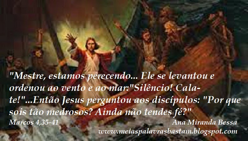 PALAVRA DE DEUS: A TEMPESTADE ACALMADA - MARCOS 4,35-41 - REFLEXÃO DIÁRIA