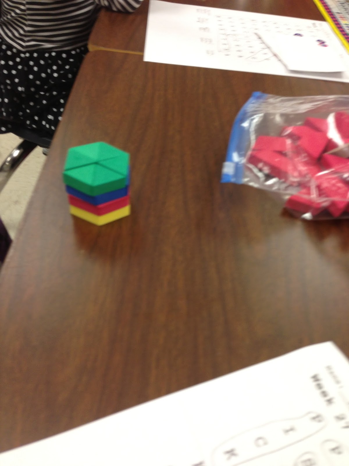 Bishop's Blackboard: An Elementary Education Blog: Pattern Block Fractions