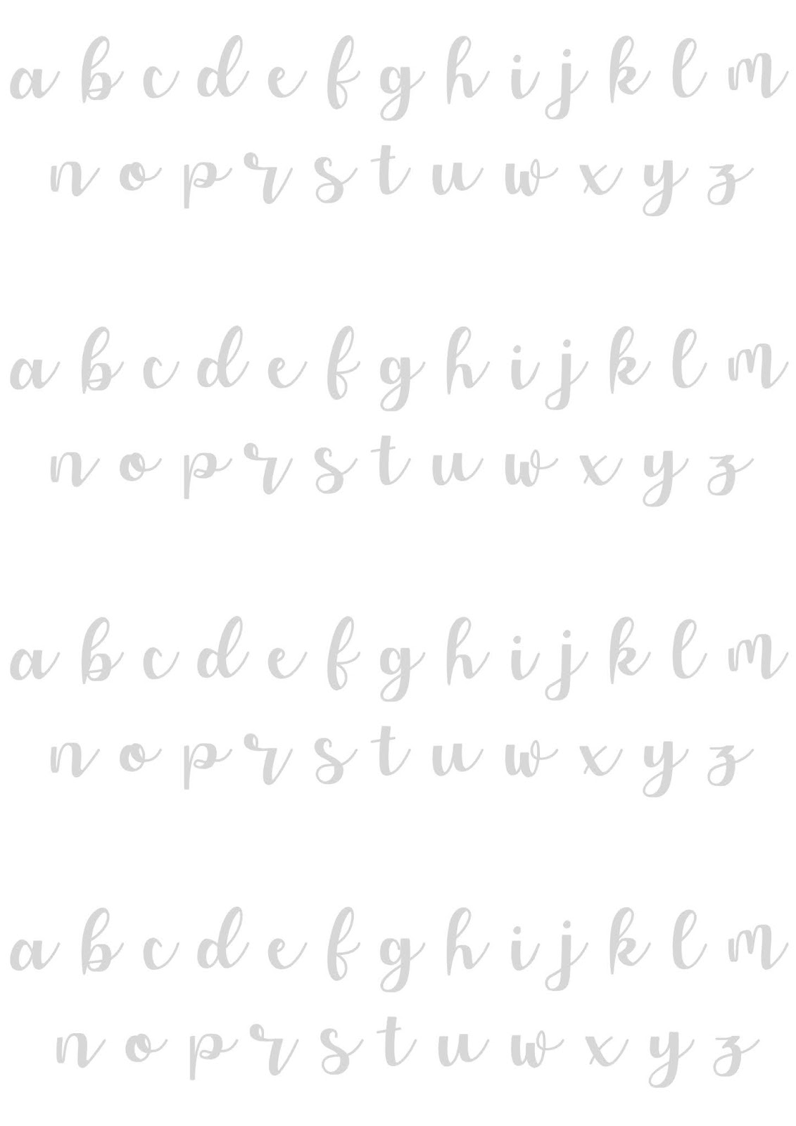 Szablony do trenowania hand letteringu - justinsglance