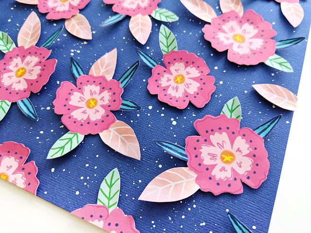 Fussy Cut Flowers Layout | Paige Taylor Evans