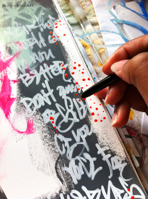 StencilGirl® Talk: Graffiti Grunge Art Journal Page by Martice Smith II
