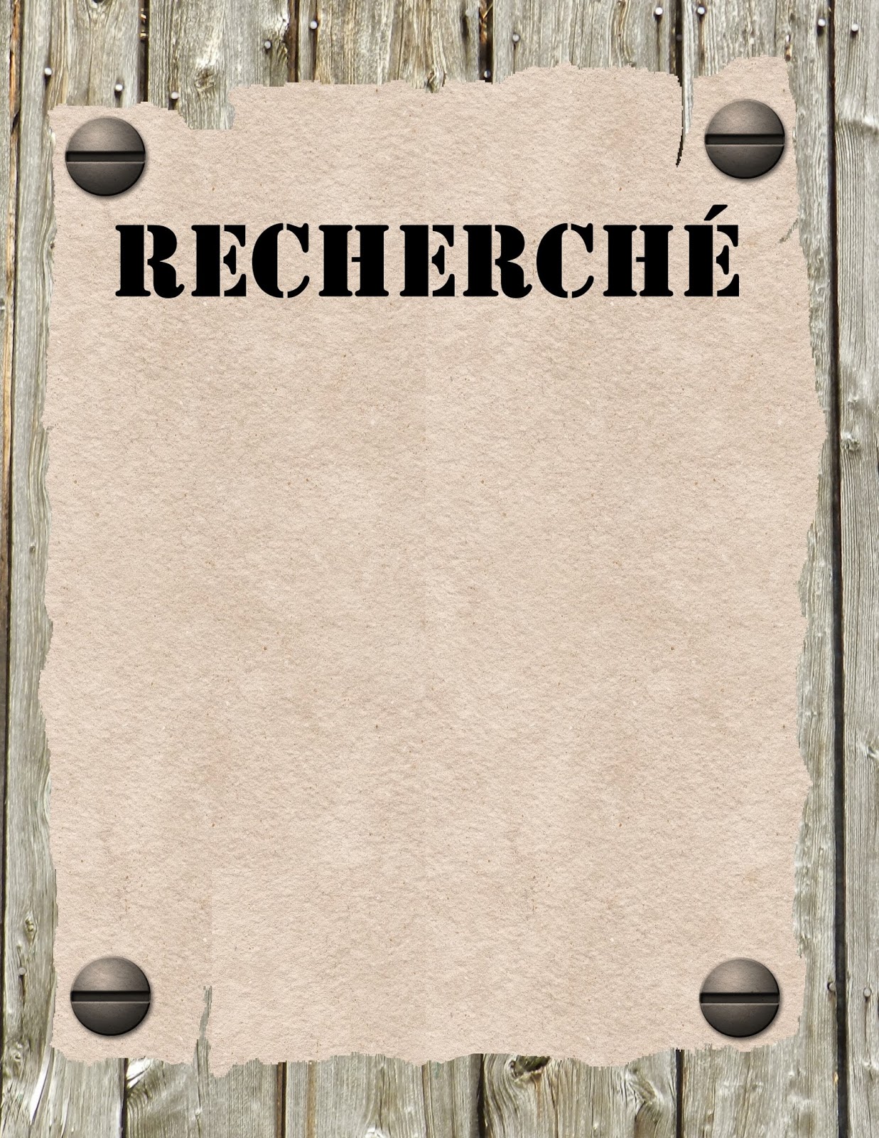 PUBLIKADO: WANTED Poster RECHERCHÉ