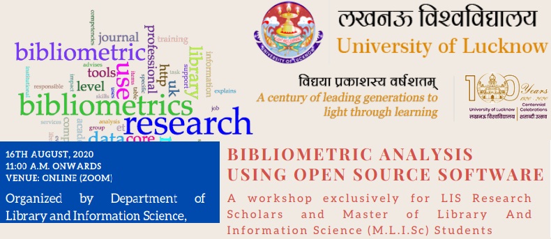 BIBLIOMETRIC ANALYSIS USING OPEN SOURCE SOFTWARE A workshop exclusively ...