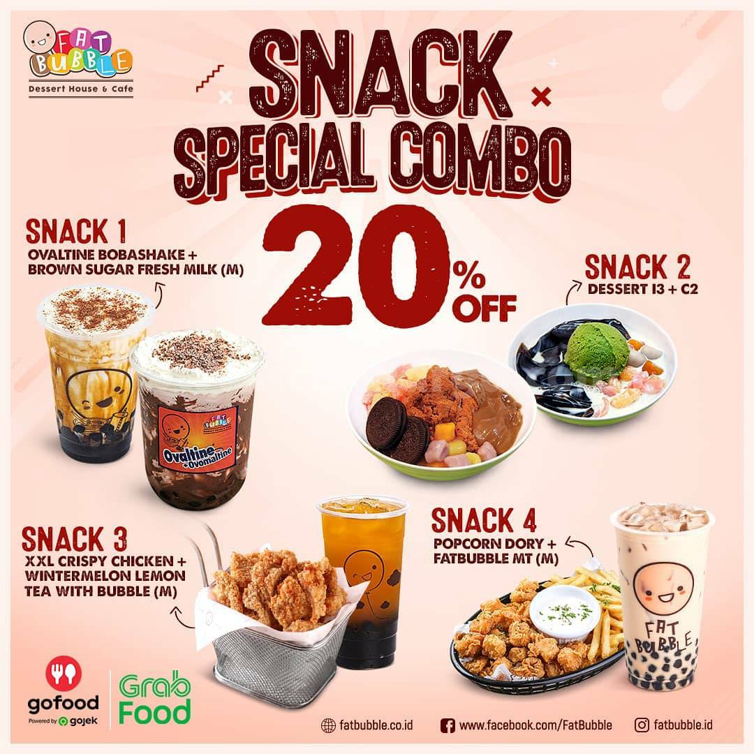 Fat Bubble Promo Snack Special Combo Diskon hingga 20% - scanharga