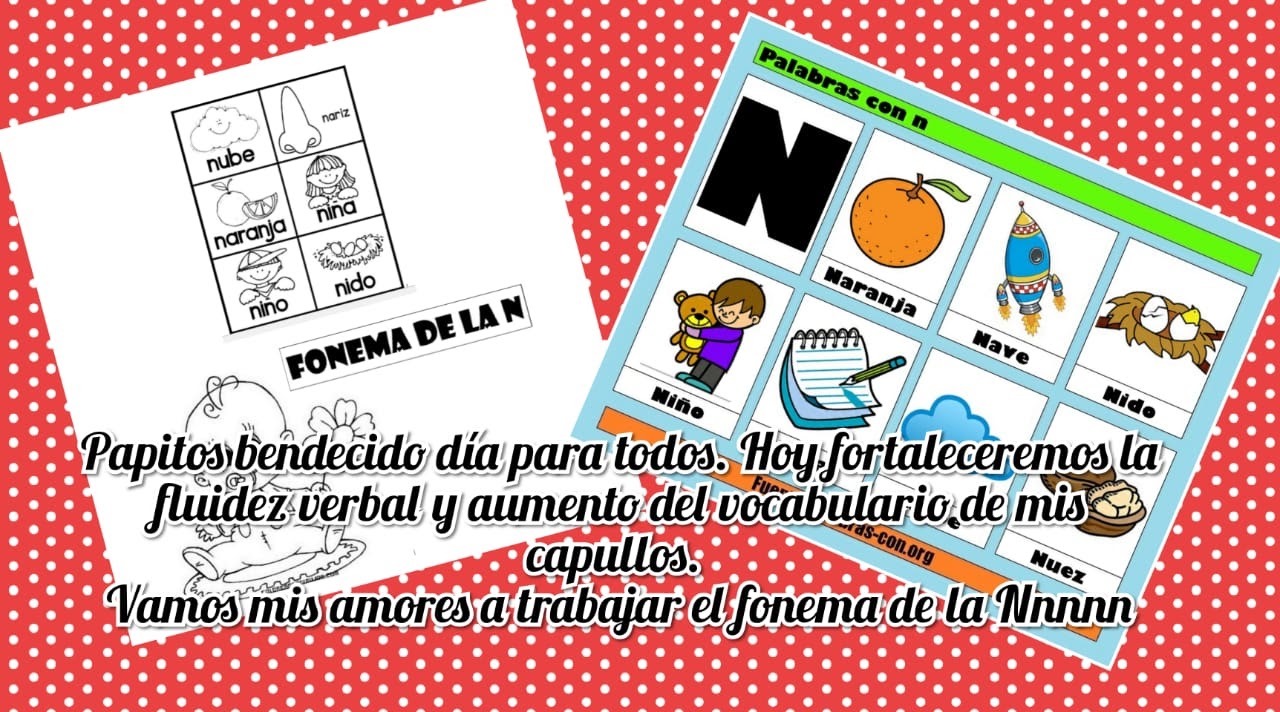 GRADO PÁRVULOS: FONEMA DE LA LETRA N