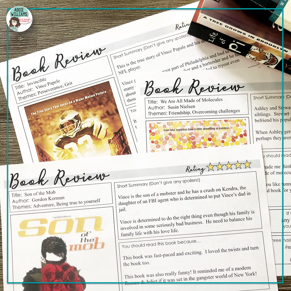 Encourage Reading With Student Book Reviews - The Secondary English ...