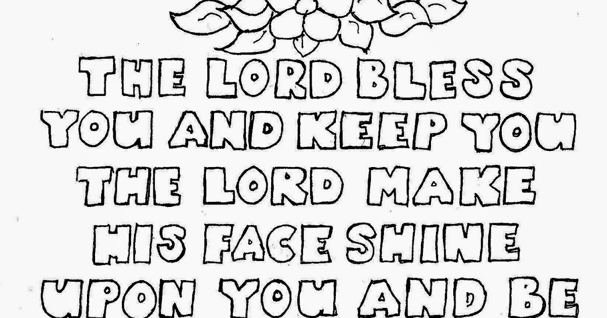 Coloring Pages for Kids by Mr. Adron: Numbers 6:24-26 Coloring Page ...