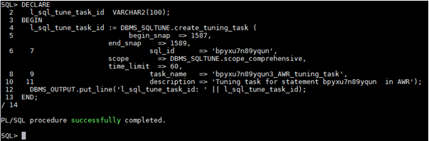 Davis Apps DBA: SQL Tuning Advisor for a SQL ID