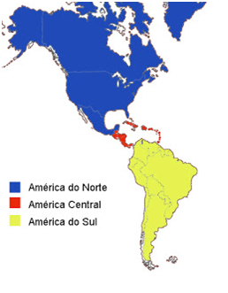 Estudos em dias: Exercícios sobre a regionalização da América.