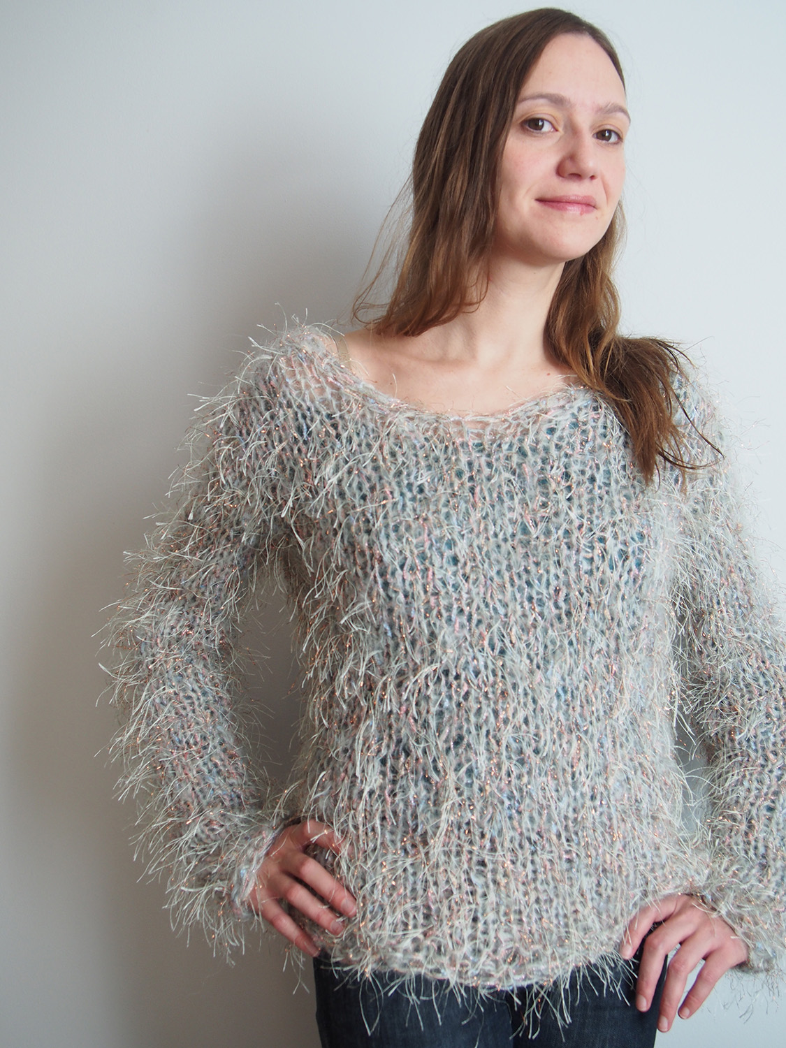 Yes, I Made A Sweater Out of Novelty Yarn!