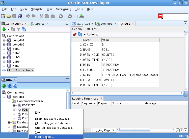 Muhammad Asif Oracle 12c Opening A Pdb Using Sql Developer