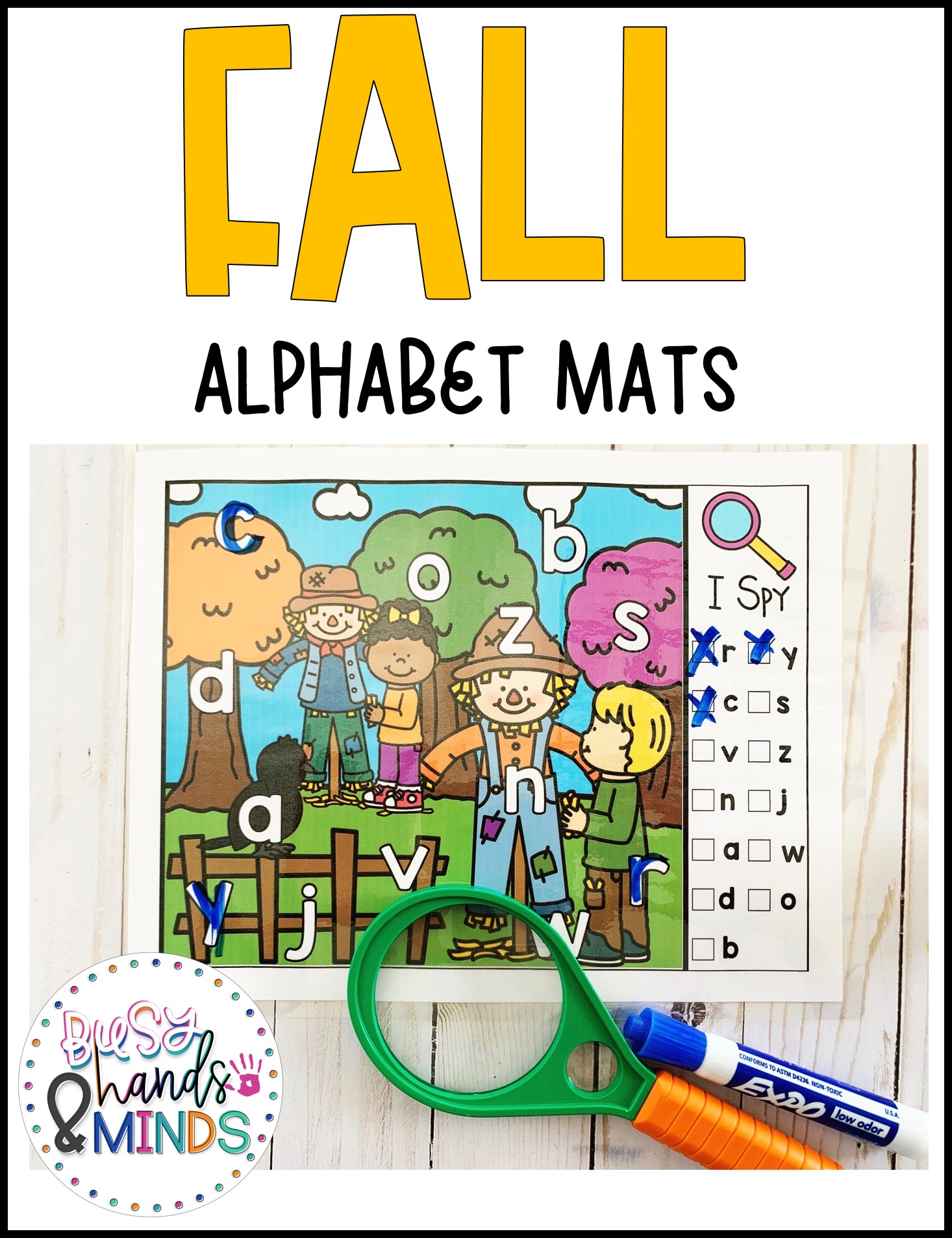 Fall Alphabet Mats | Busy Hands and Minds